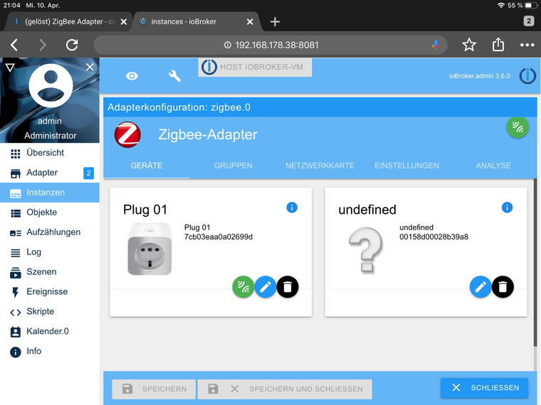 (gelöst) ZigBee Adapter - cc2531 startet, findet ZigBee Geräte zum Pairen nicht (richtiger ...