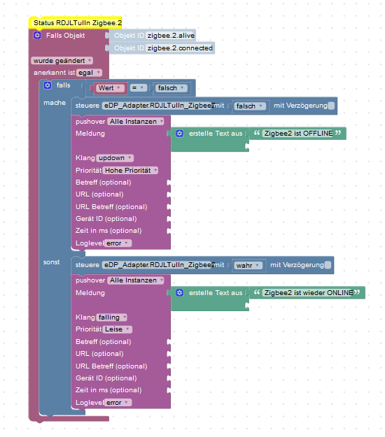 Zigbee Instanz stürzt ab 1-2x am Tag