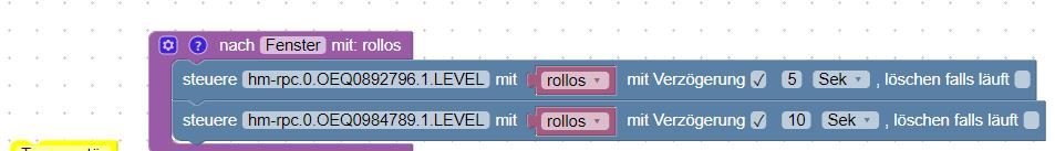 [Gelöst] Rolladen mit Blockly Script steuern