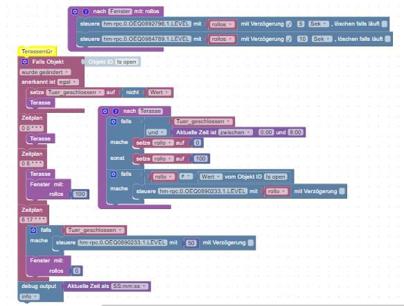 [Gelöst] Rolladen mit Blockly Script steuern