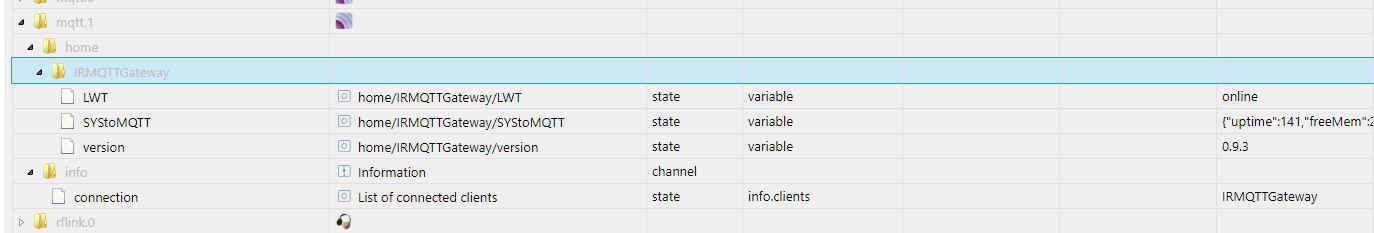 OpenMQTT Gateway am Iobroker
