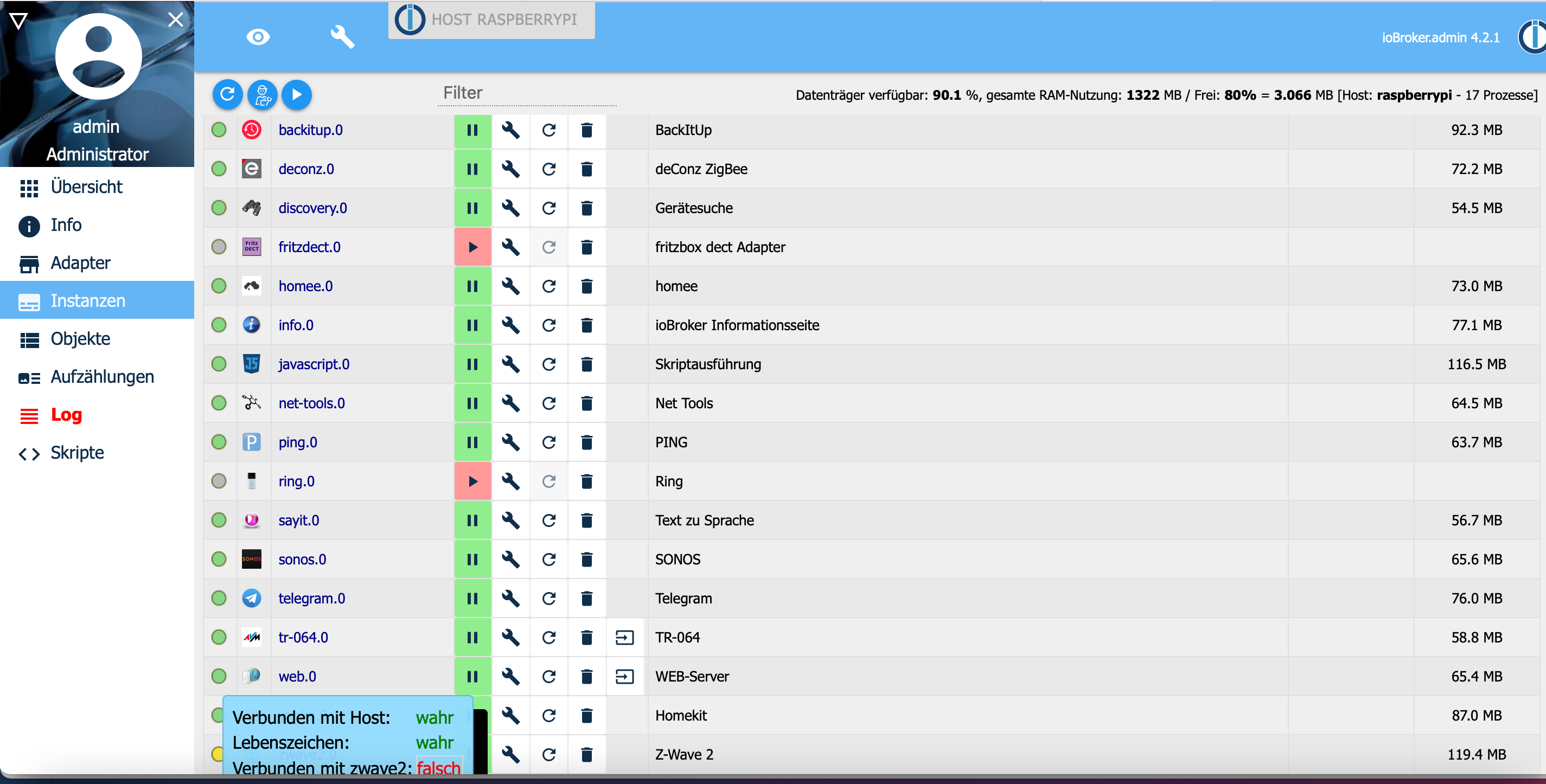 ioBroker mit Razberry2 auf Raspberry 4