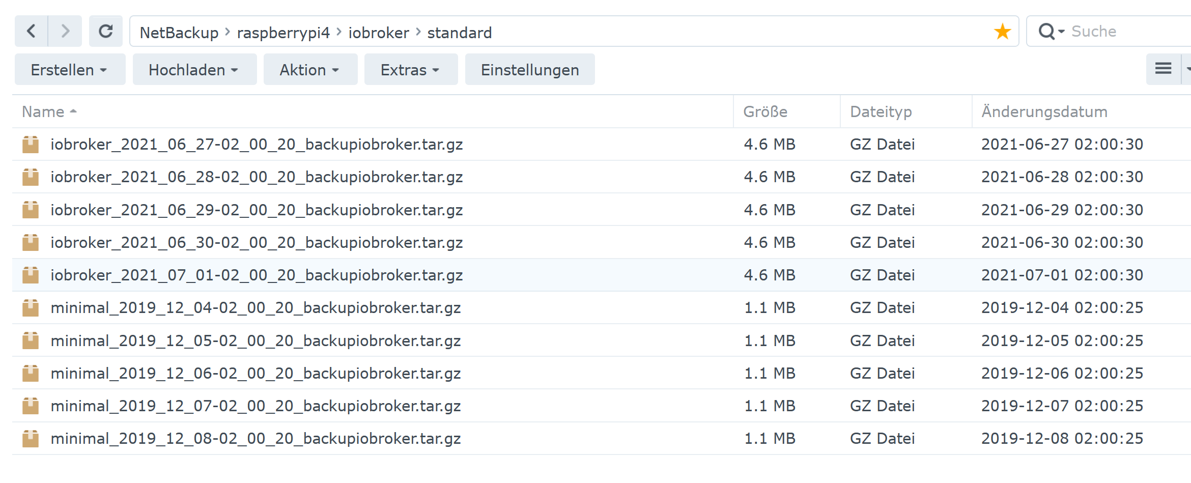 Backitup - [ERROR] [iobroker] - host.rpi Cannot...