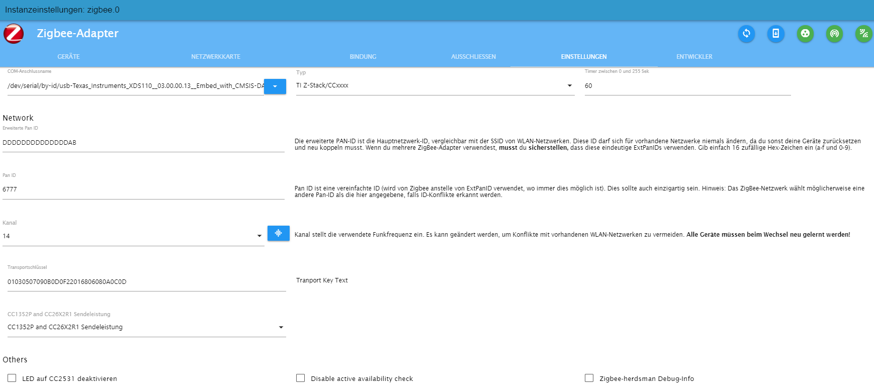 Zigbee-Problem bei kompletter Neueinrichtung