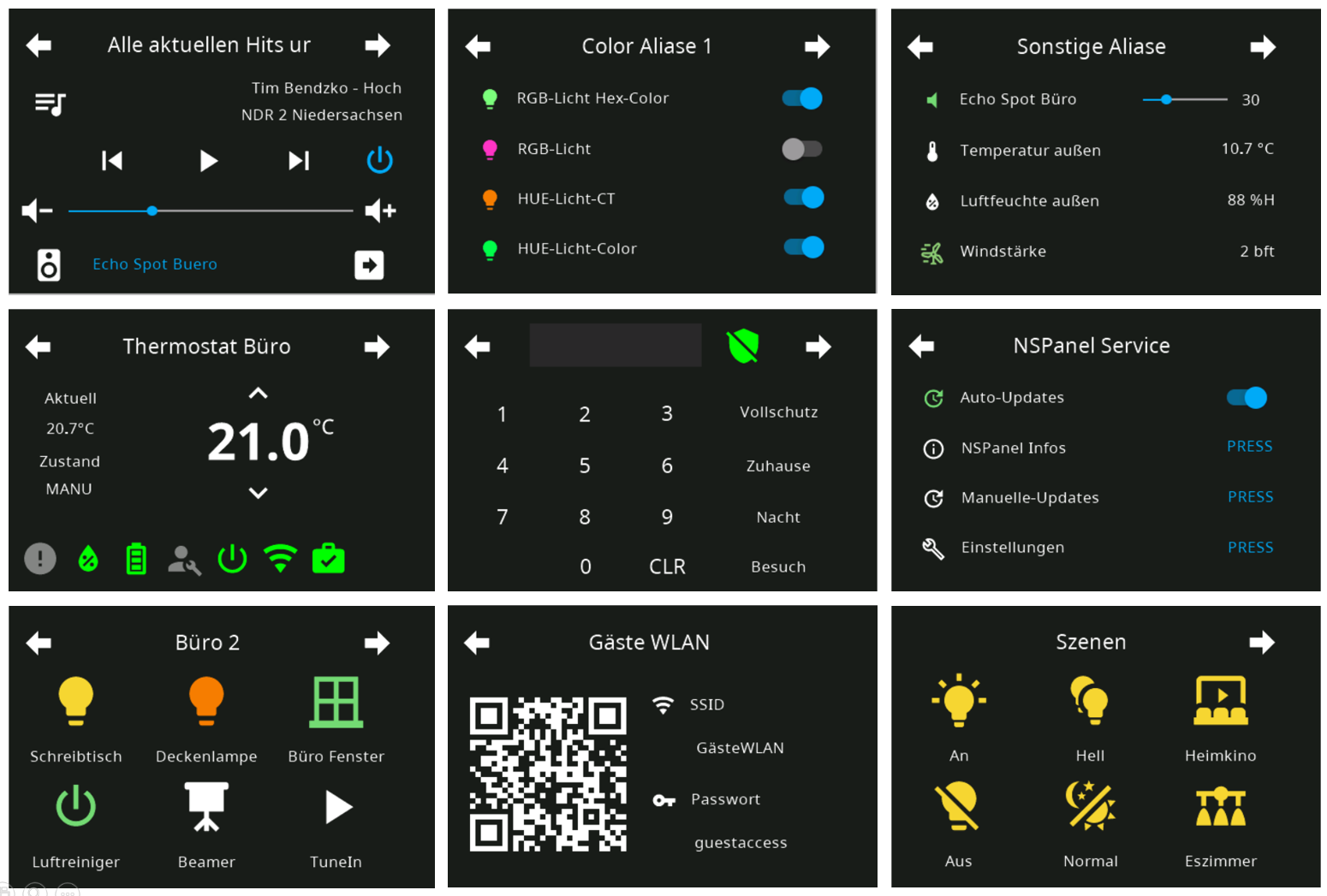 SONOFF NSPanel mit Lovelace UI