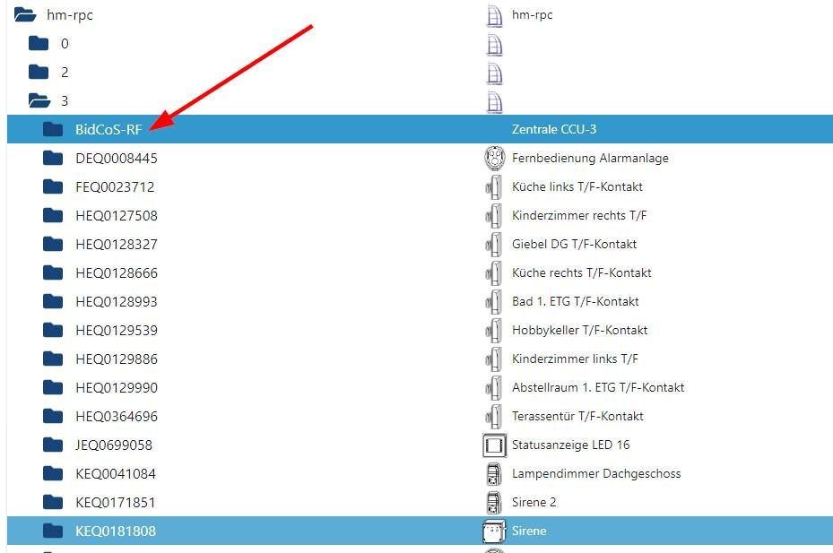 Geräteausschluss CCU3 beim Einlesen des RPC Adapters