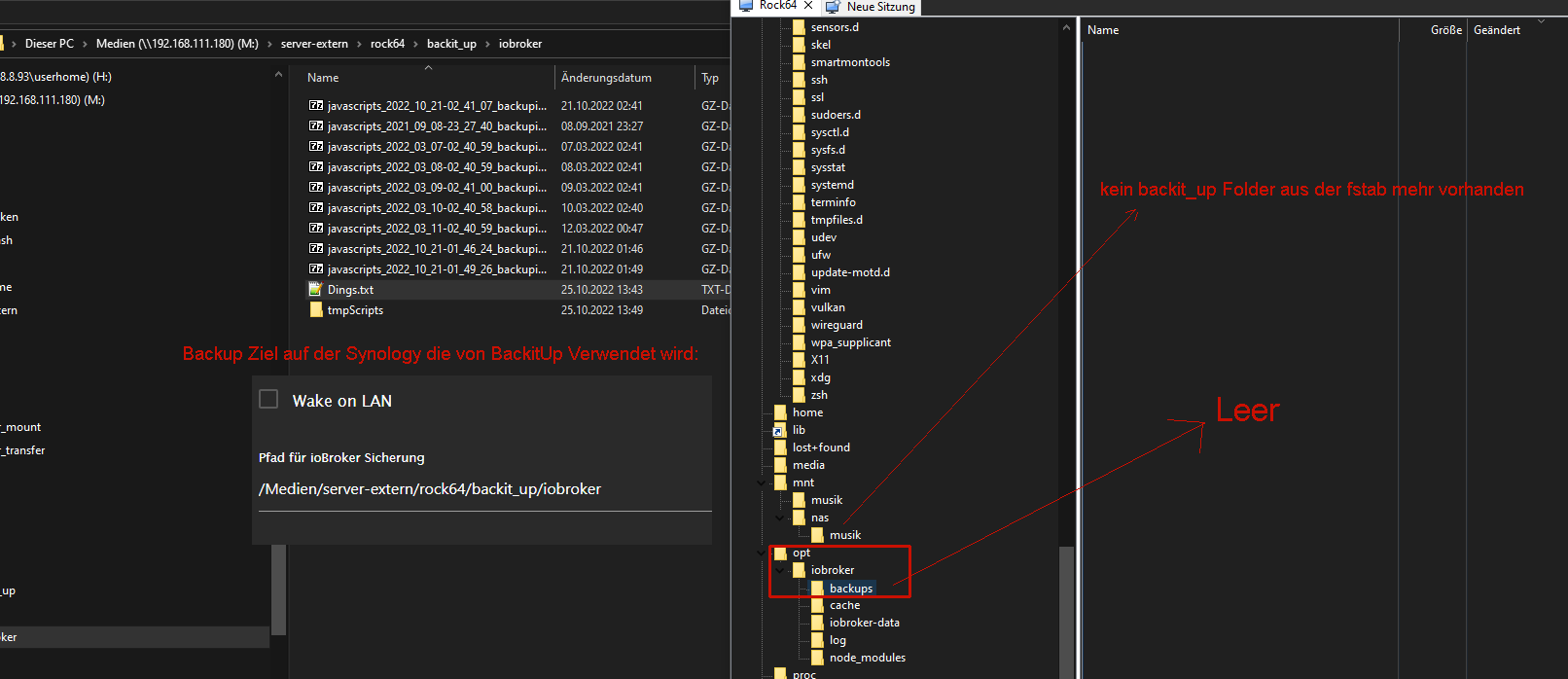 Update JS-Controller: Scripte weg, Backup funkt. nicht