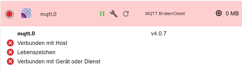 Probleme mit dem Mqtt adapter