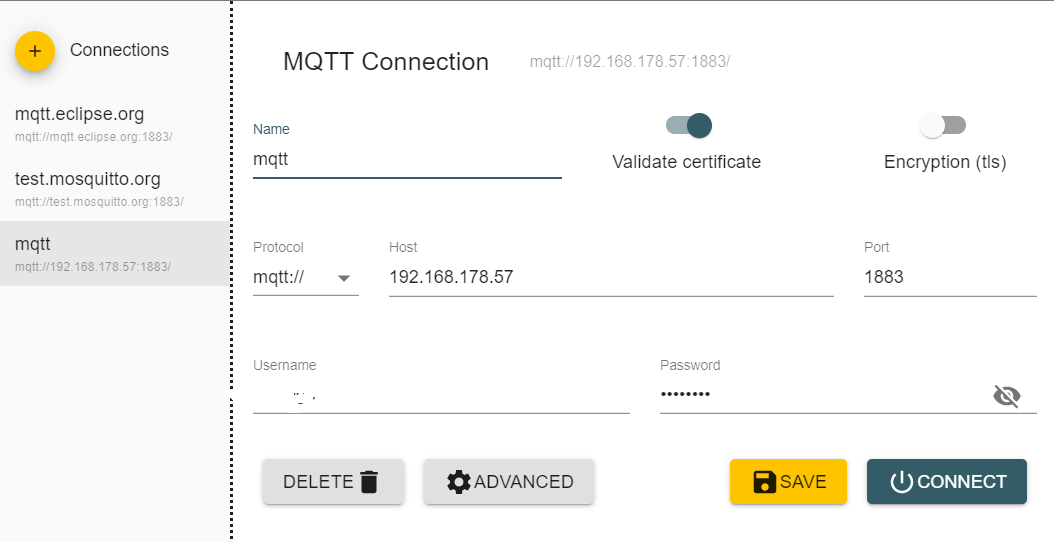 Probleme mit dem Mqtt adapter