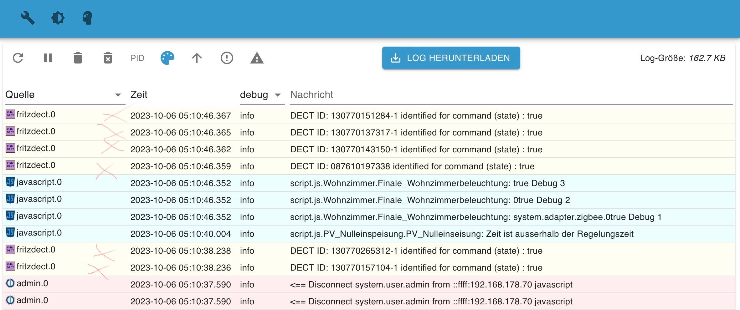 Blockly funktioniert nur sporadisch