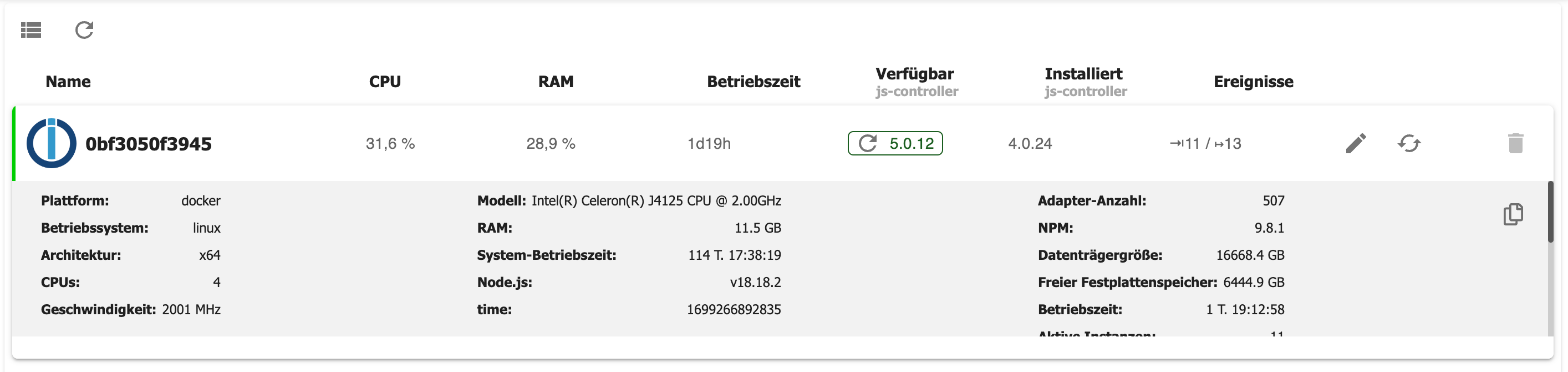 ioBroker im Docker updaten. Wie?